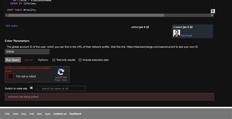 What Does The Error Message Unknown Job Being Polled Mean On Sede
