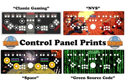 4 Player Arcade Control Panel Art Print Etsy