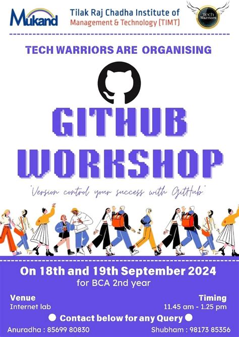 join tech warriors for github workshop tech warriors posted on the