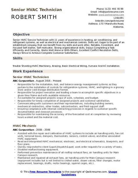 Hvac Technician Resume Examples Artofit