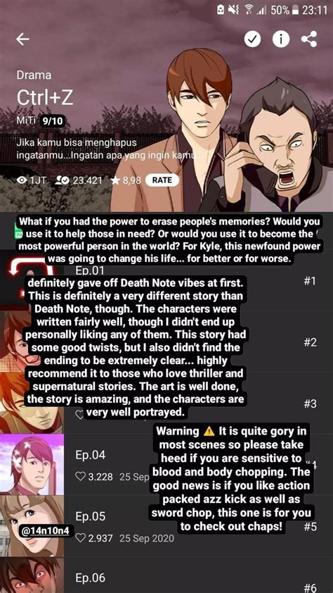 Review Webtoon Control Z Ctrl Z