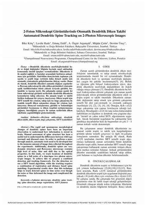 Pdf Automated Dendritic Spine Tracking On 2 Photon Microscopic Images