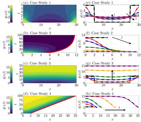 Space Time Diagrams And Densities For The Four Example Problems From