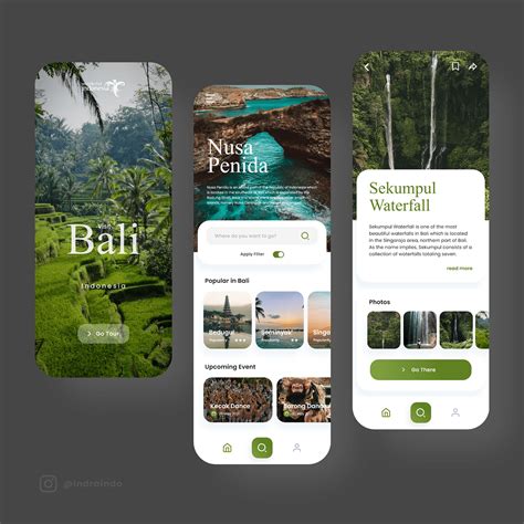 Mobile App Ui Visit Bali On Behance