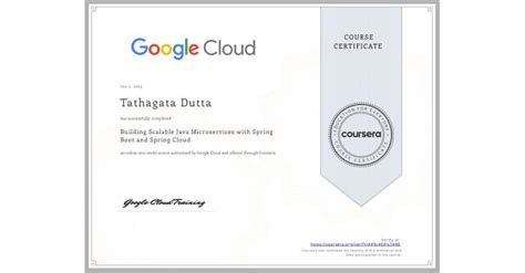 Tathagata Dutta On Linkedin Completion Certificate For Building Scalable Java Microservices