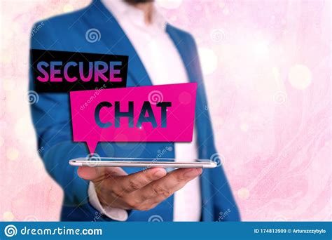 Text Sign Showing Secure Chat Conceptual Photo Approach To Protect Messages When Sent Beyond