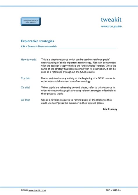 Explorative Strategies