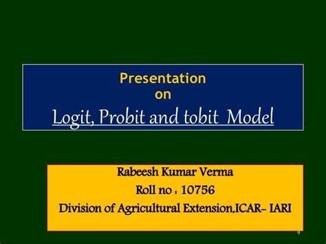 logit and probit and tobit model basic introduction