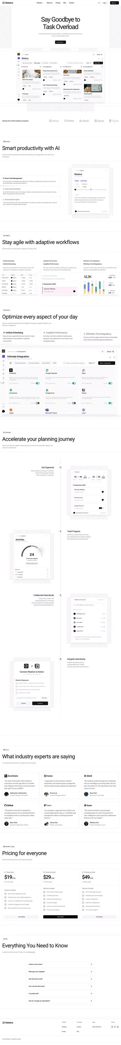 Relative Modern Nextjs Template On Landbook Get Inspired By
