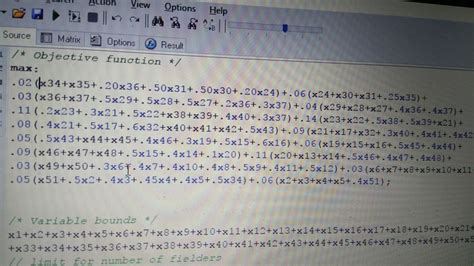 Optimization Syntax Error In Lp Solve Ide Trying To Solve Binary