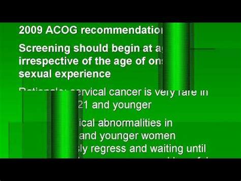 Cervical Cancer Screening And Management Of Abnormal PAP Smears YouTube