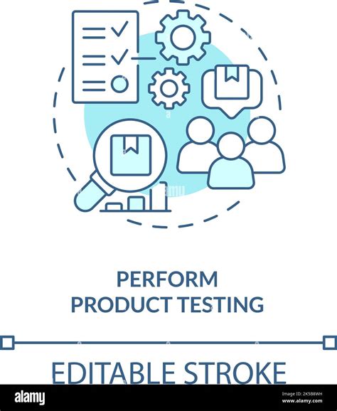 Perform Product Testing Turquoise Concept Icon Stock Vector Image And Art