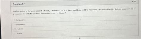 solved question 171 ﻿ptsin what section of the same research