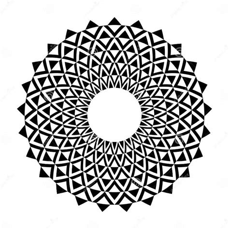 Abstract Decorative Radial Circle Pattern Round Design Element Stock Vector Illustration Of