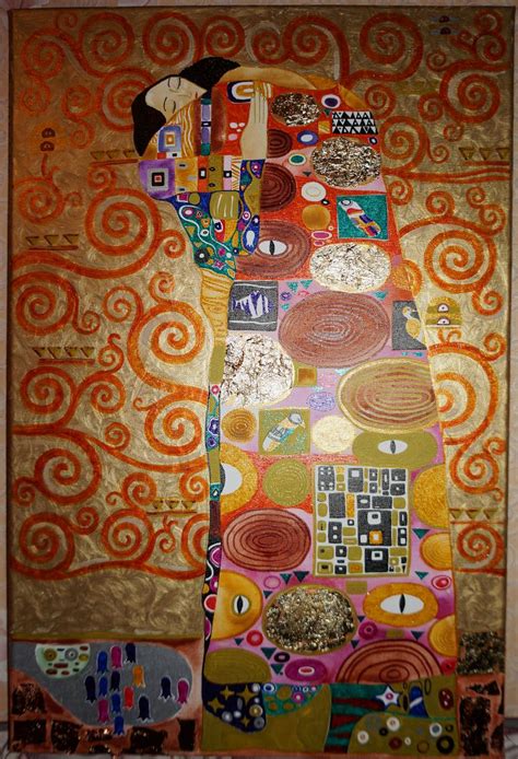 Фото картины климт Упоение Древо жизни Густав Климт Фото деталей картины смена освещения