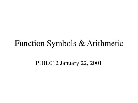 PPT Function Symbols Arithmetic PowerPoint Presentation Free Download ID 7064387