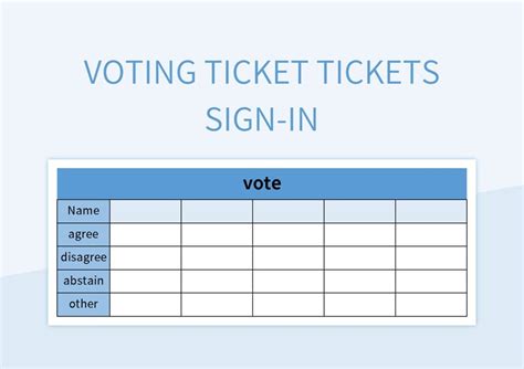 Free Voting Templates For Google Sheets And Microsoft Excel Slidesdocs