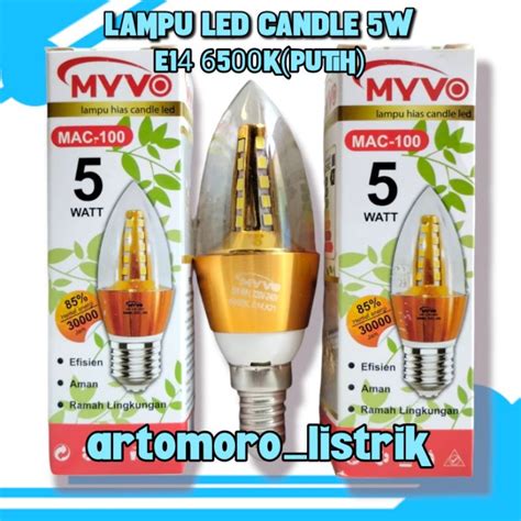 Jual Lampu Led Candle 5W E14 Candle Lamp 5W E14 Warm White Putih Lampu Candle 5W E14 3000K