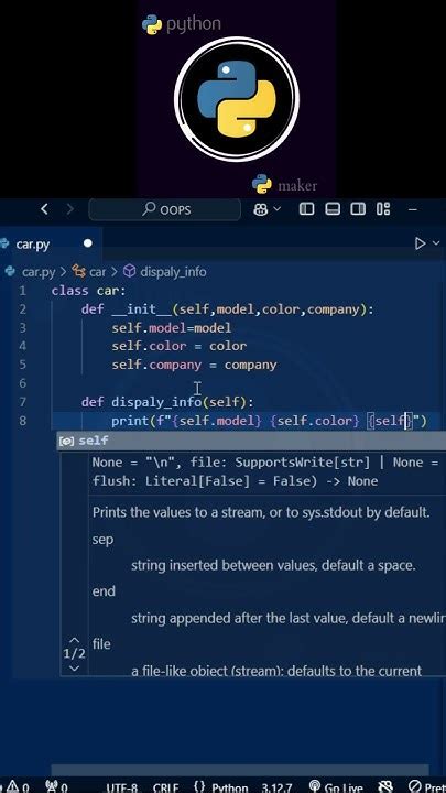 Class In Python Coding Pythone Learnpython Class Youtube