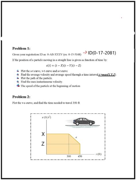 SOLVED Problem If The Position Of A Particle Moving In A Straight Line Is Given As A