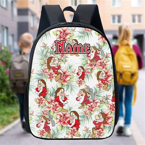 Personalize Backpack Dwarf Bag Dwarfs Cartoon Character Bag Princess