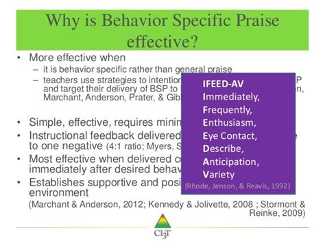 Behavior Specific Praise
