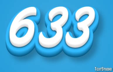 633 Text Effect and Logo Design Number
