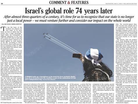 Israels Global Role 74 Years Later Euro Asian Jewish Congress
