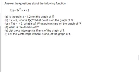solved answer the questions about the following function