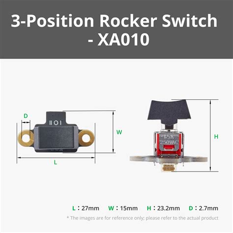 Three Position Rocker Switch Module With 3pin Sh1 0 Connector 1pcs