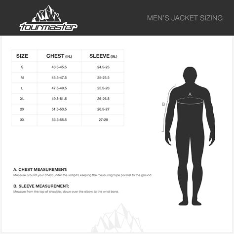 Tourmaster Men Jacket Size Chart Moto Camp Nerd