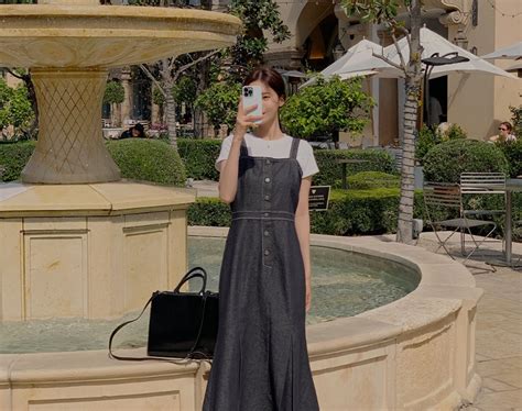 리리앤코 엘린디렌 생지 데님 맞주름 머메이드 뷔스티에 롱 원피스 봄 여름 신상 데일리룩 바캉스룩 여행룩 휴양지룩 휴가룩 공항룩 데이트룩 캐주얼룩 캠퍼스룩 러블리룩 통통녀