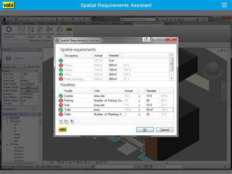 Revit Add Ons Vabi Spatial Requirements Assistant