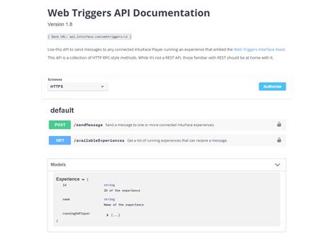 Using The Web Triggers API Intuiface Help Center