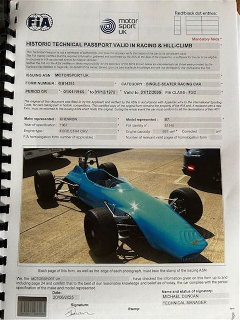 Chevron B7 F3 Car 1967