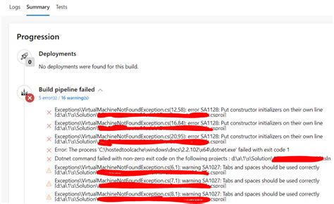 Github Melix Devazure Devops Dotnet Warnings Show Build Issues