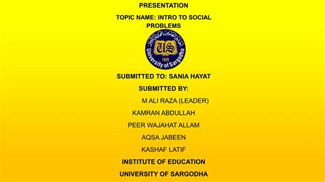 introduction to social problems gp 1 wajahat kamran ali raza aqsa