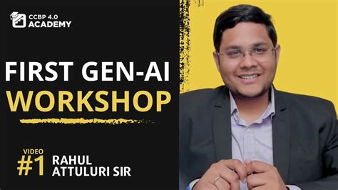 Rahul Attuluri Sir Generative Ai Workshop Applications And Tools