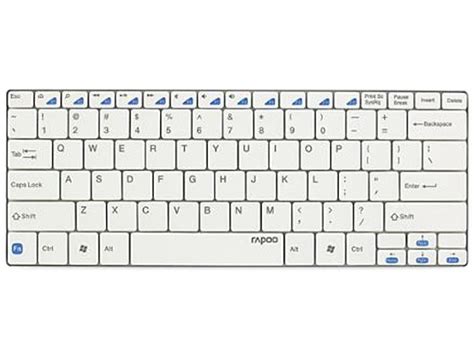 Rapoo E6100 White Bluetooth Wireless Bluetooth Ultra Slim Keyboard