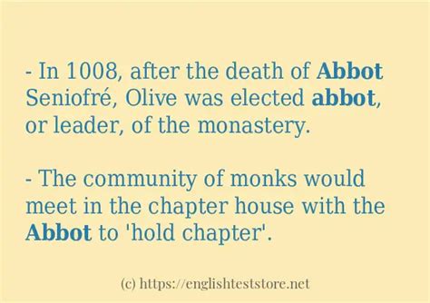 Abbot Some Sentence Examples Englishteststore Blog