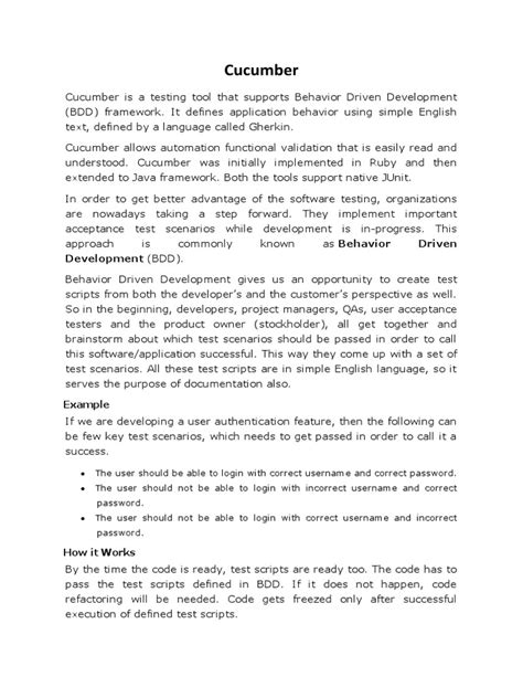 Cucumber Pdf Software Engineering Computing