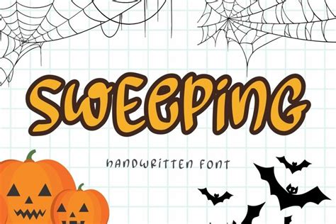 Sweeping Is A Cute Handwritten Font