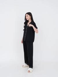 Jual Ladicesleepwear Setelan Baju Tidur Bahan Rayon Twill Premium Navy Jakarta Barat