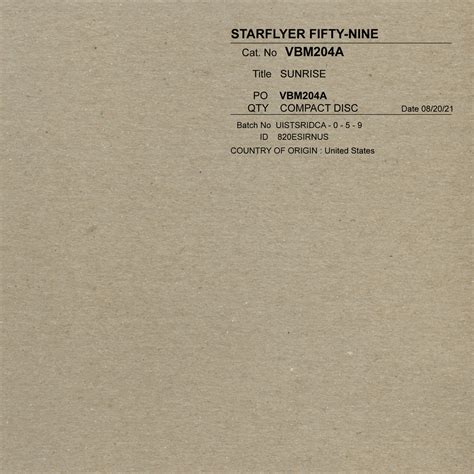 Sunrise Starflyer 59