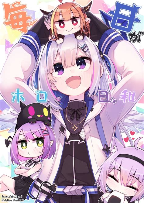 Nekomata Okayu Tokoyami Towa Amane Kanata Kiryu Coco Bibi And More Hololive Drawn By