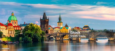 Charles Bridge Old Town And Old Town Tower Of Charles Bridge Prague