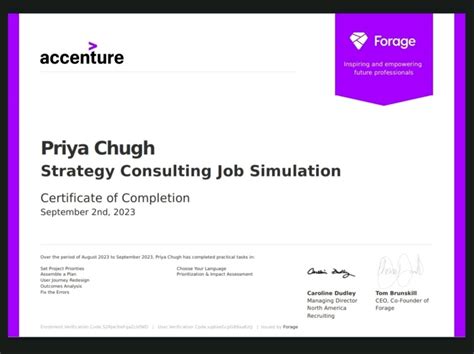 Priya Chugh On Linkedin Certificate Forage Accenture Strategyconsulting