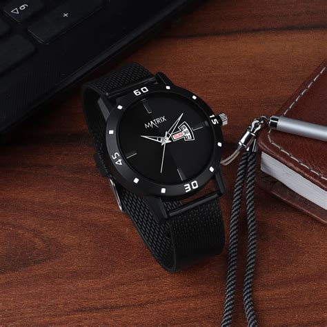 Matrix Dual Tone Black Analog Mens Watch Matrix Timepiece