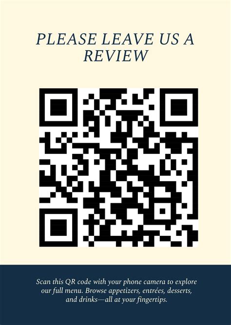 Free Qr Code Menu Templates Editable And Printable