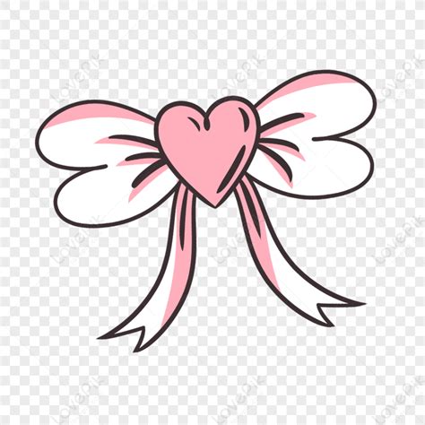 Cute Pink Love Bowshapesketchingribbon Png Picture And Clipart Image For Free Download